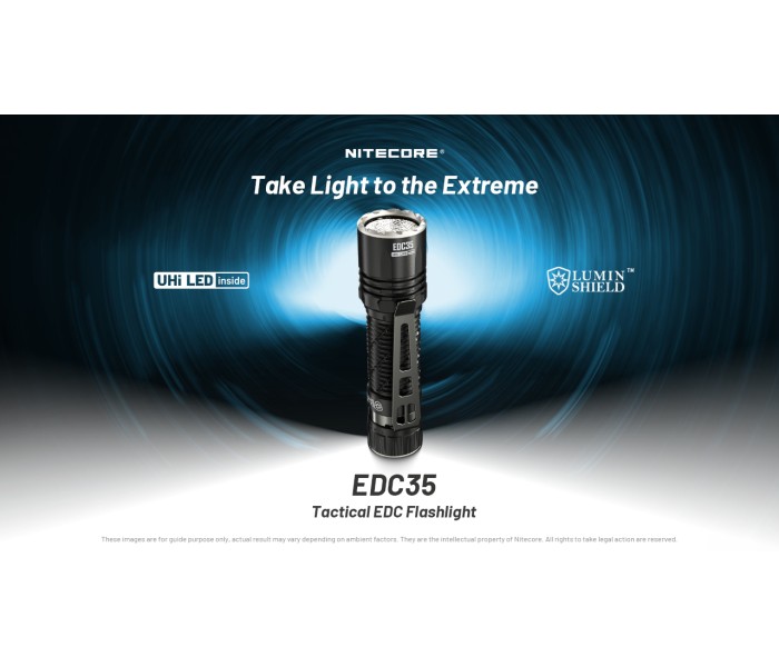 Nitecore EDC35 NiteLab UHi 40 MAX LED 5000 Lumens High Performance EDC USB Rechargeable Flashlight